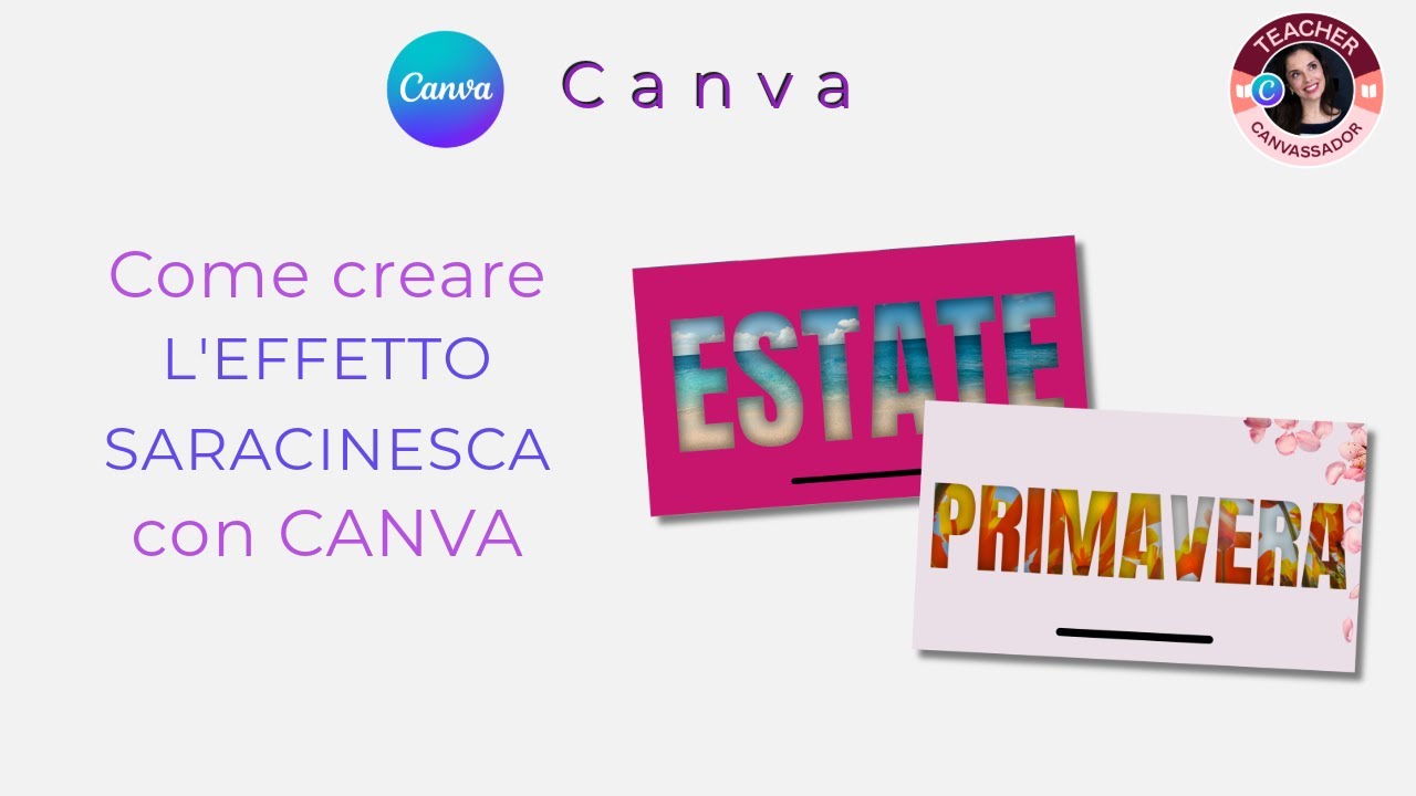 Come creare l'EFFETTO SARACINESCA con Canva - YouTube