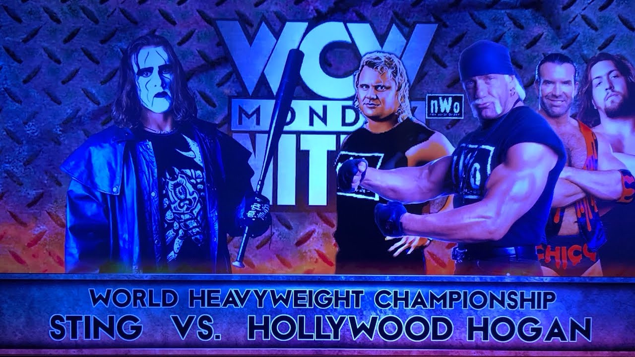 Sting vs. "Hollywood" Hogan w/NWO - World Title - YouTube
