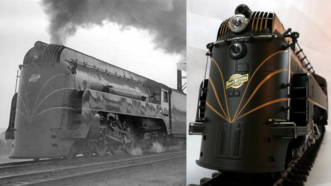 The Chicago & North Western "400" streamliner with an E4 Hudson in H0 ...