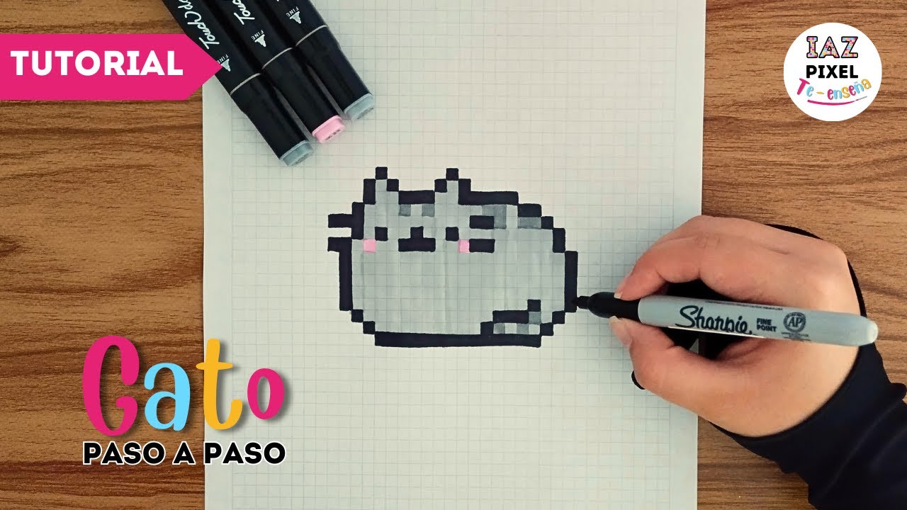 Como pintar un GATO en PIXEL ART – Tutorial paso a paso #gato #gatos ...