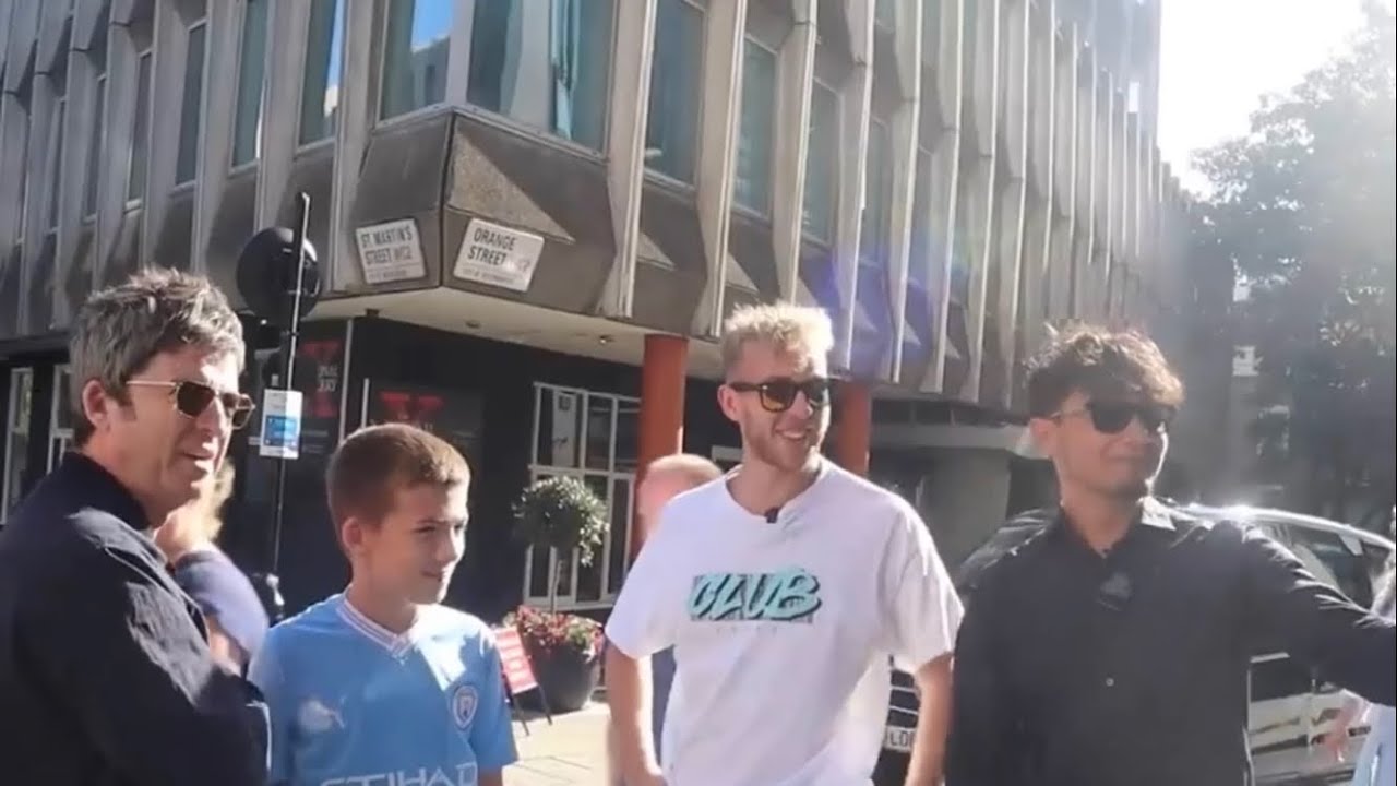 YouTubers Meet Noel Gallagher and his son while filming video - YouTube