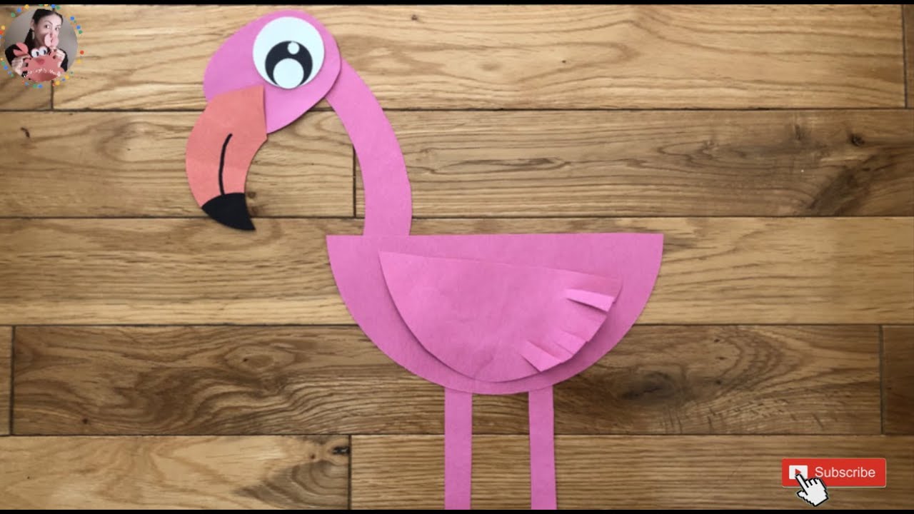 DIY PAPER FLAMINGO CRAFT | Cool Craft | Easy Paper Craft for Kids | DIY ...