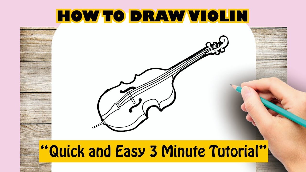 How to draw VIOLIN - YouTube