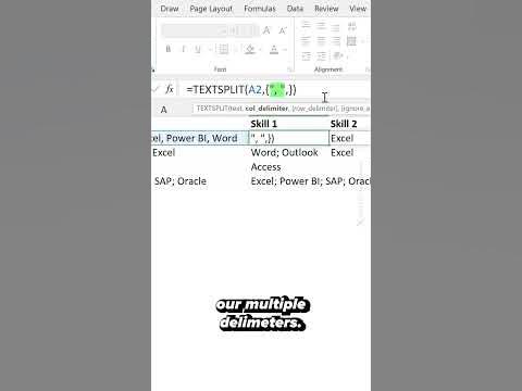 How to Split Text with Multiple Delimiters with Excel TEXTSPLIT #shorts ...