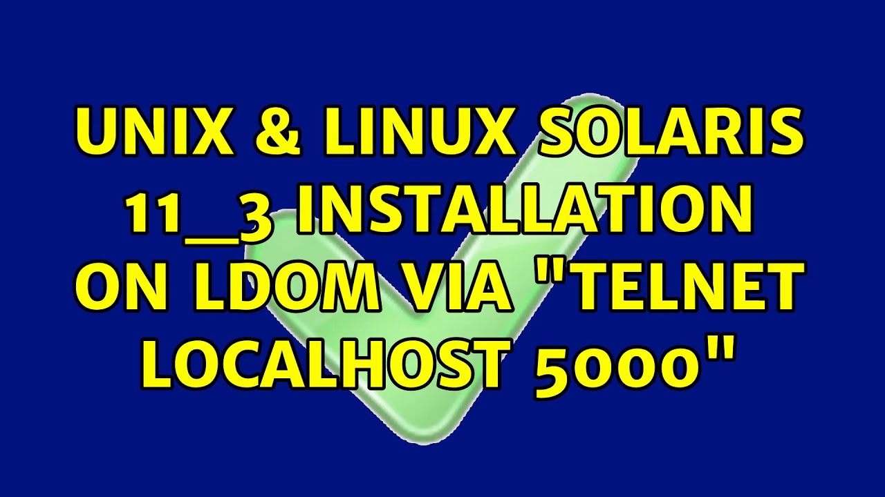 Unix & Linux: Solaris 11_3 Installation on LDom via "telnet localhost ...