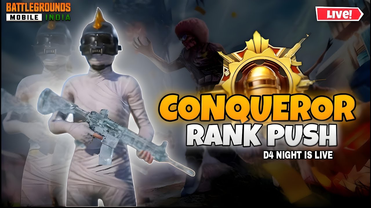 Conqueror rank push day 2 | #D4NightIsLive #bgmi #conquerorpush ...