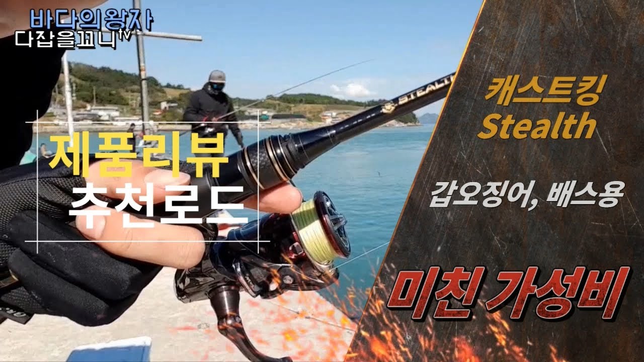 갑오징어, 배스 낚시에 최적화된 가성비 갑인 루어 로드를 소개합니다(KastKing Stealth Rod Review ...