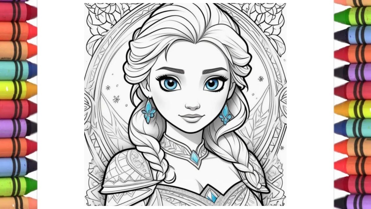 Elsa Disney princess drawing, how to draw Elsa from Frozen, Disney ...