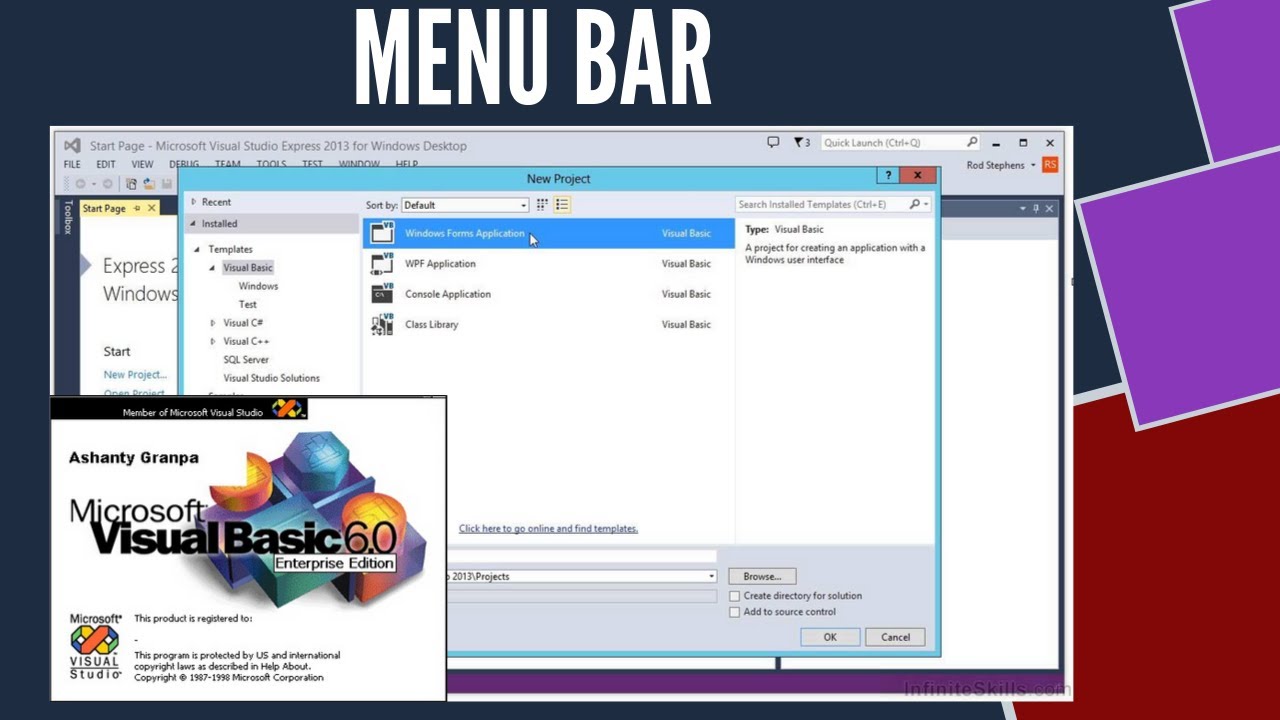 VISUAL BASIC 6.0 - MENU BAR (HD) - YouTube