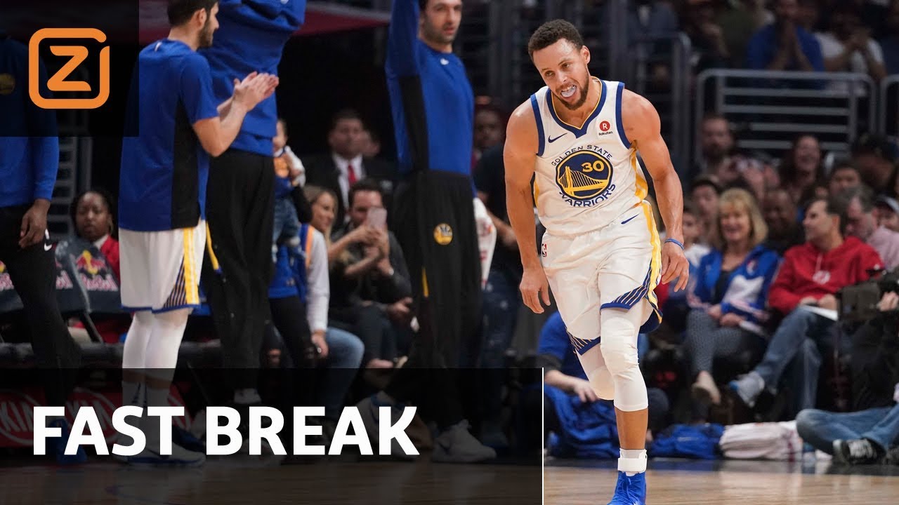 Curry ontploft tegen Clippers | NBA Fast Break - YouTube