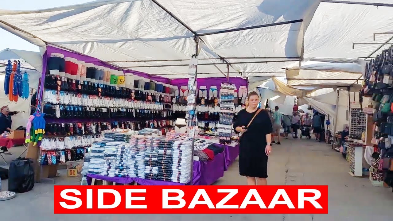 SIDE BAZAAR 30.09.2023. Side samstag markt stadt. FAKE BAZAAR Türkei # ...