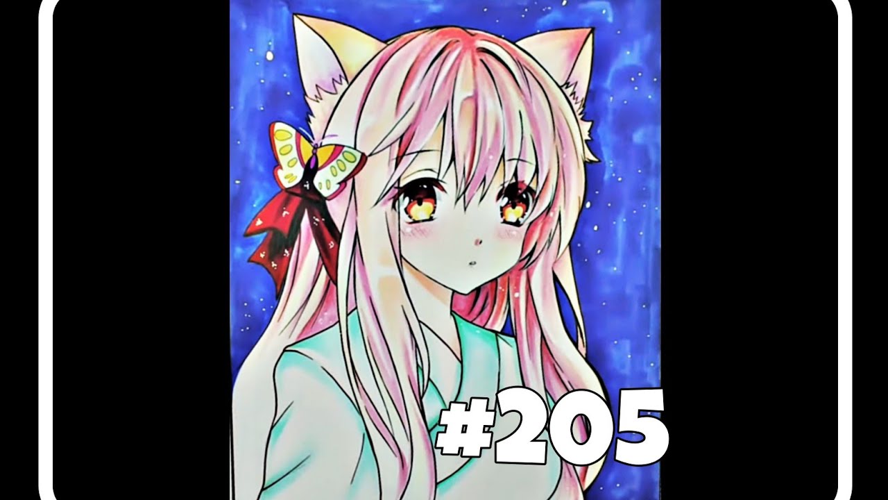 DRAWING NEKO GIRL | How to draw Anime "NEKOGIRL" [TUTORIAL FOR ...