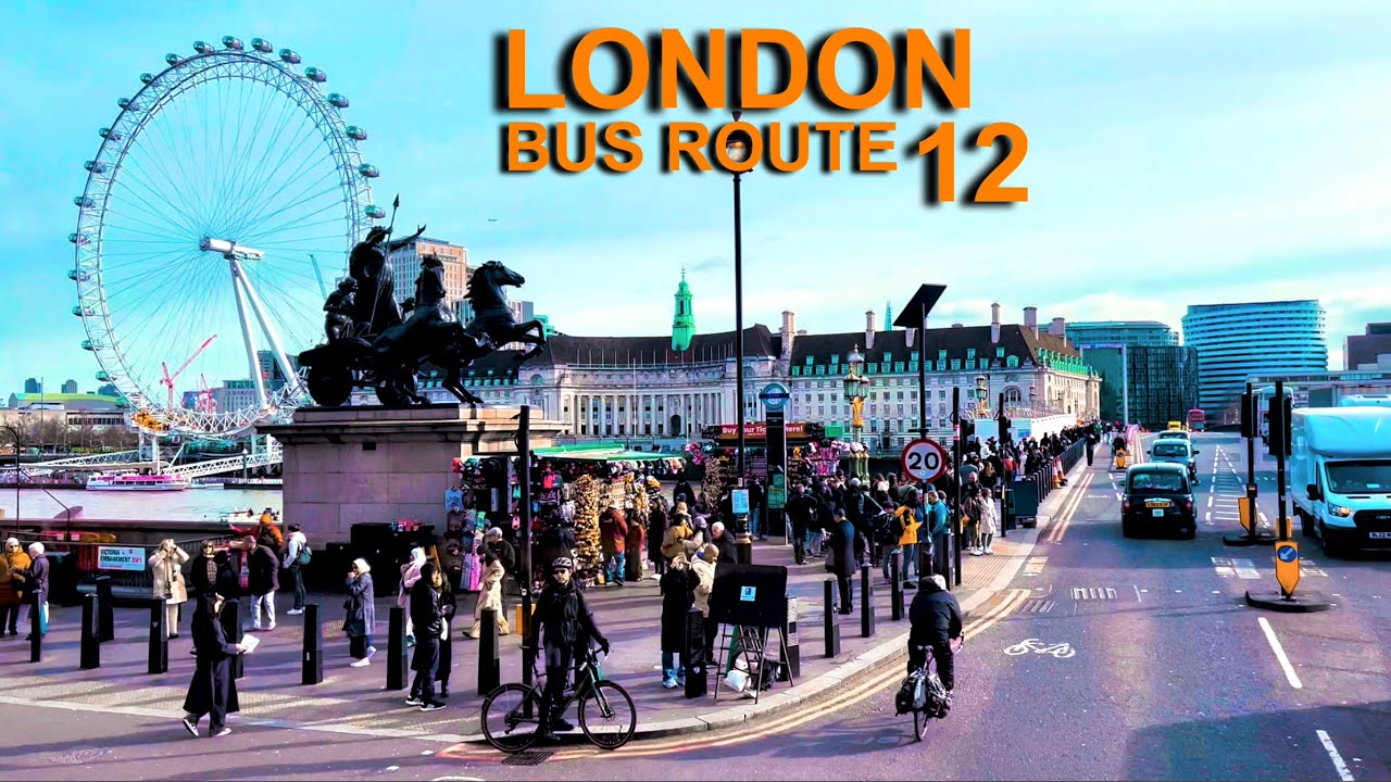 London Bus 12, Upper Deck Bus Ride | Oxford Circus To Dulwich Library ...