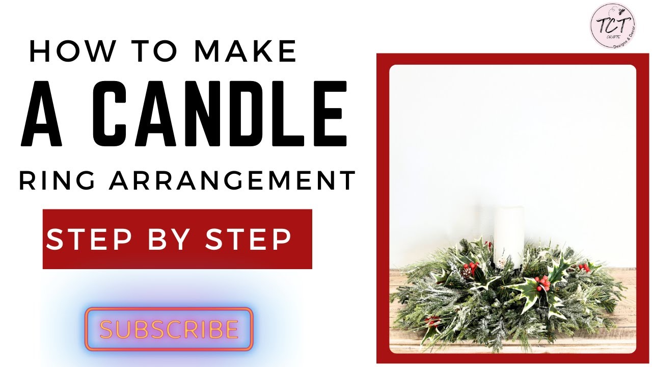 DIY Holiday Candle Ring Centerpiece | Festive Table Decoration Tutorial ...
