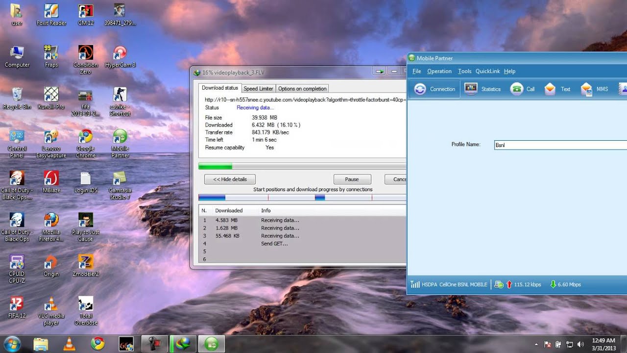 BSNL 10 MBPS SPEED(1 MBPS Transfer Rate In IDM) - YouTube
