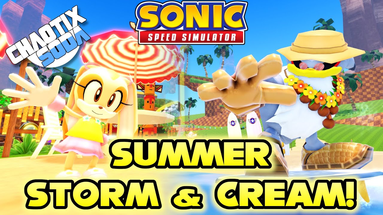 Unlocking Summer Storm & Cream in Sonic Speed Simulator (Summer Shop ...