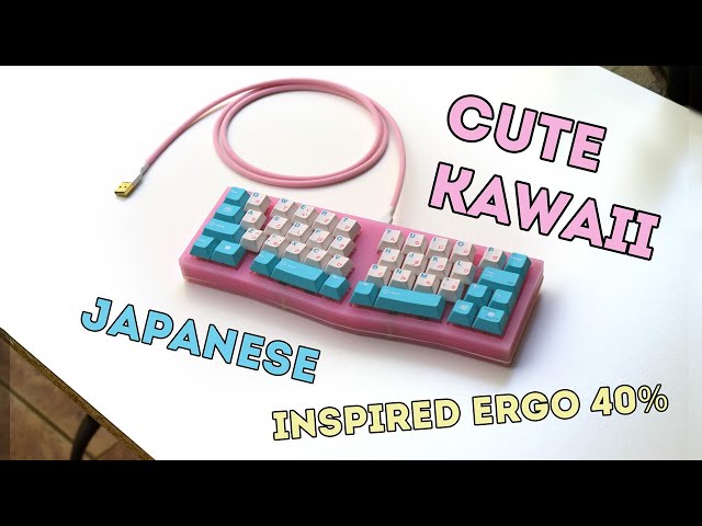 Pink Ergonomic Keyboard