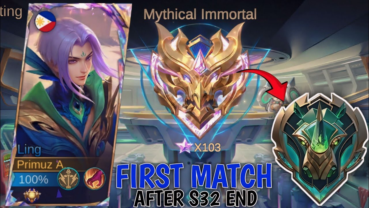 LING FIRST MATCH AFTER SEASON 32 END !! ( BACK TO WORST RANK EVER 🤬 ...