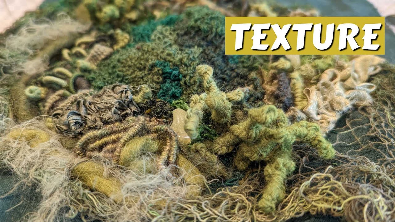 ADDING TEXTURE to a Forest Fiber Art Piece - YouTube