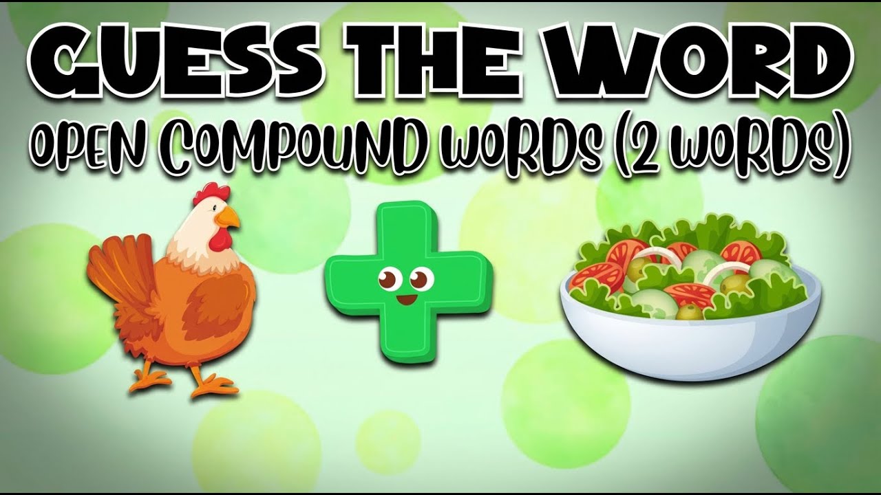 Can You Guess The Open Compound Words in 5 Seconds? - YouTube
