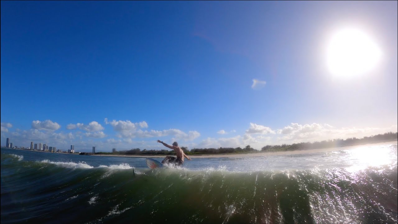 Surf Foiling Gold Coast Left Hand Point Break - YouTube