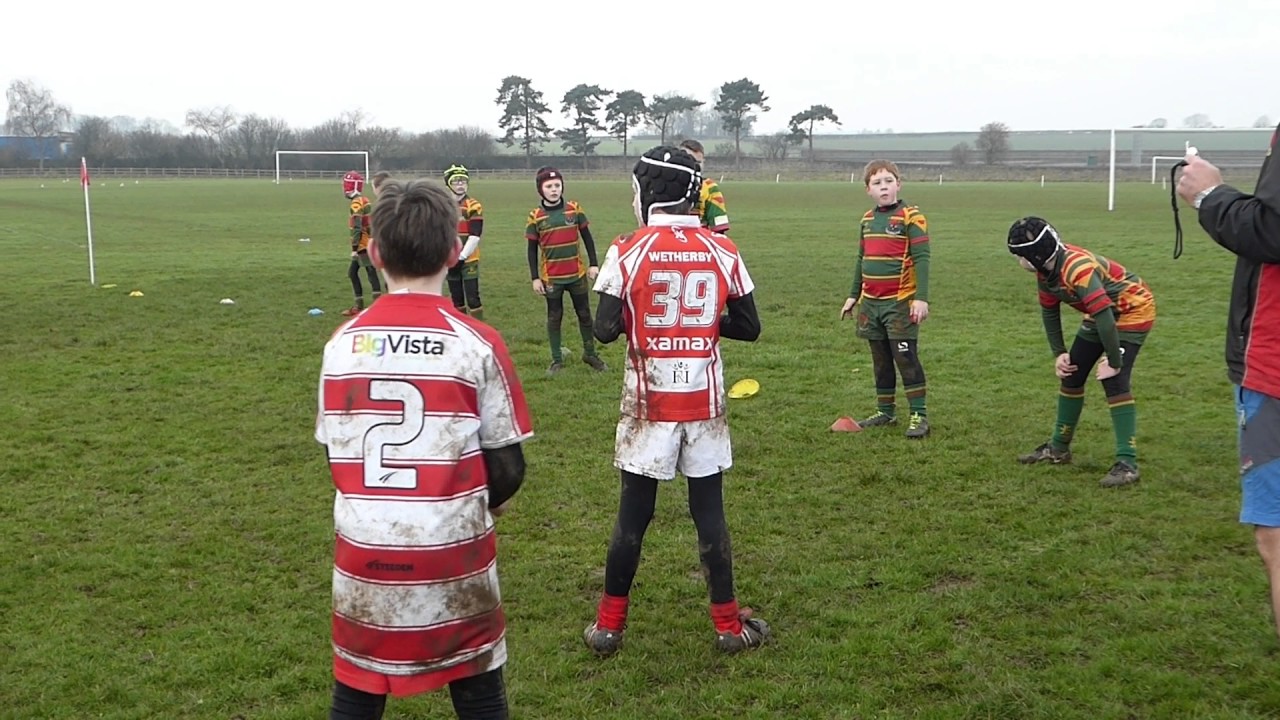 Selby Rugby U10's Away at Wetherby - YouTube