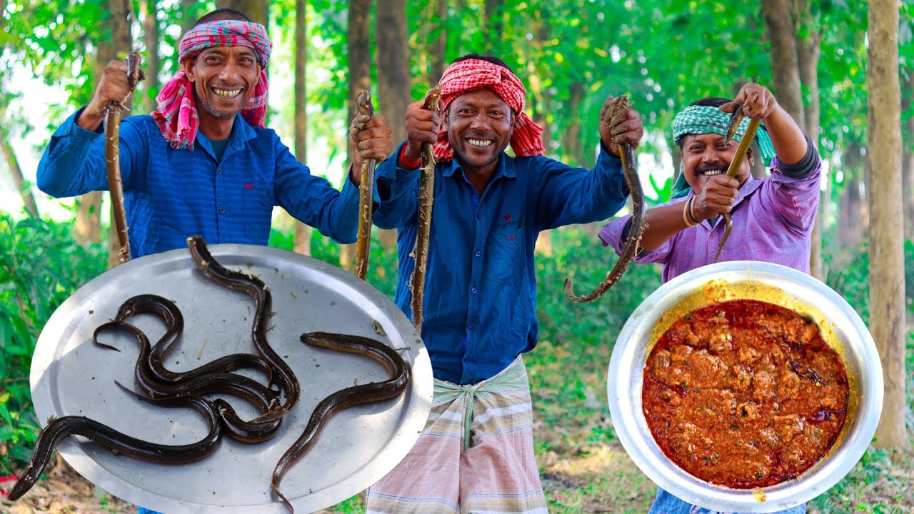 কুচে মাছ ধরে কেটে রান্না করলাম আমরা সেই স্বাদ বন্ধুরা 😋 snake like fish ...