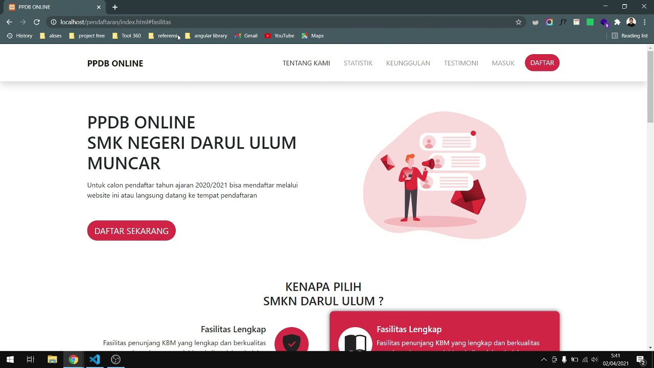 LANDING PAGE PPDB ONLINE PART 6 - YouTube