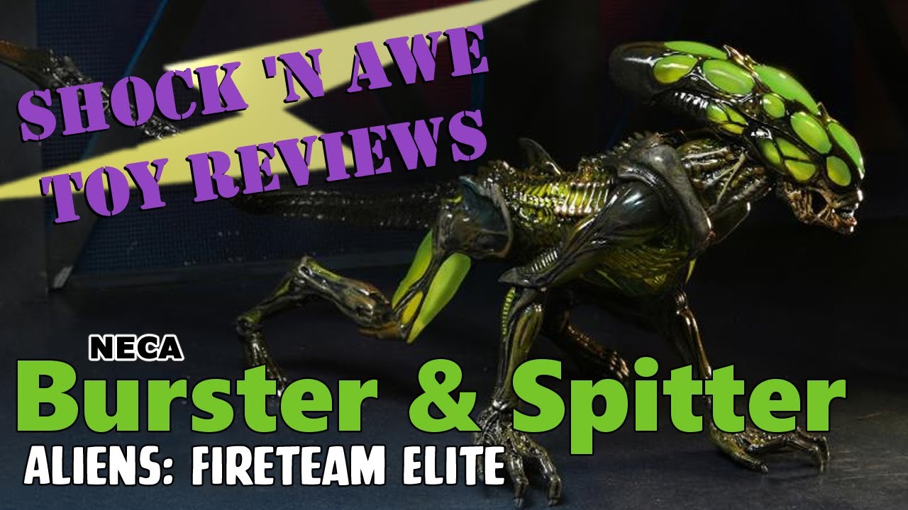 NECA Aliens: Fireteam Elite Spitter & Burster Aliens - Toy Review - YouTube