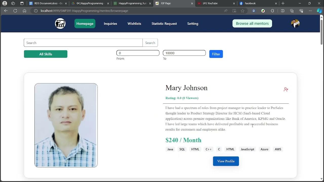 SWP391-Happy Programming_Update request - YouTube
