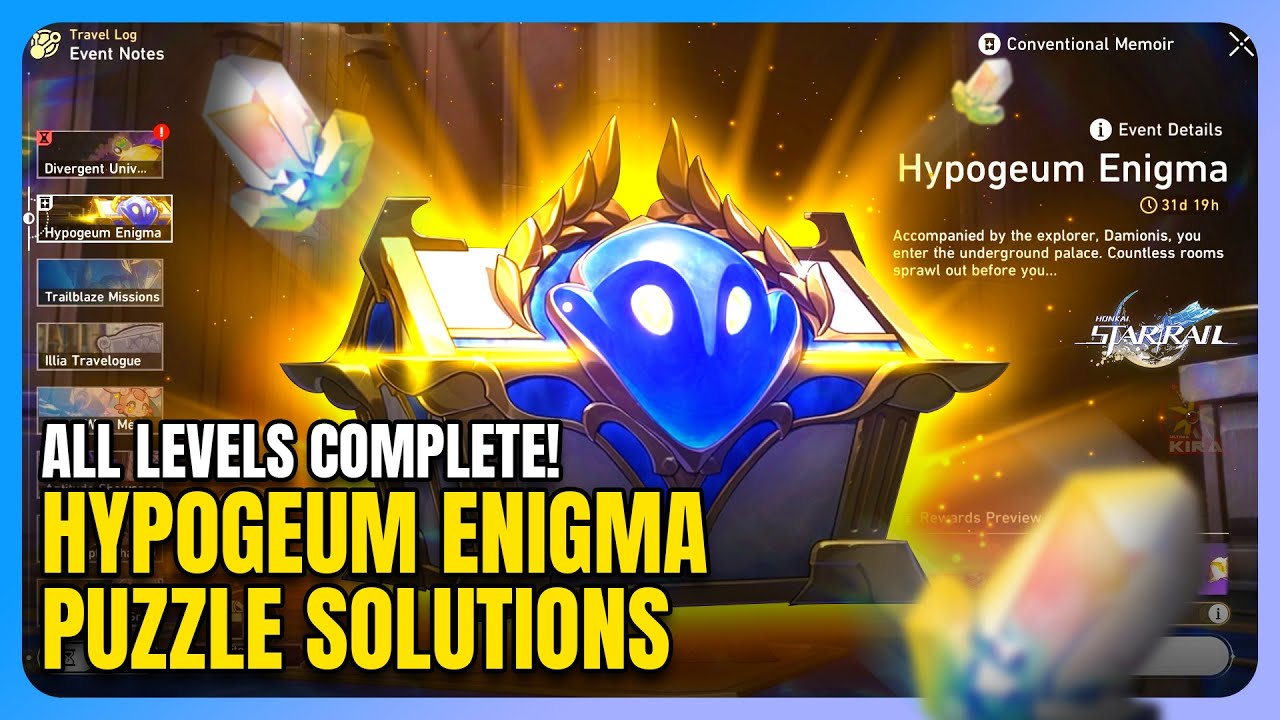 COMPLETE ALL LEVELS Hypogeum Enigma Honkai Star Rail - YouTube