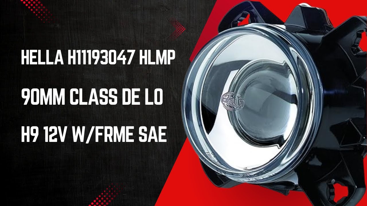 Hella H11193047 HLMP 90mm High-Performance H9 12V Headlight with Frame ...