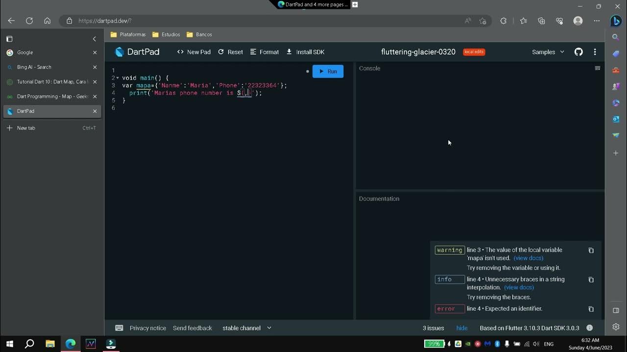 Como usar mapas en dart - YouTube