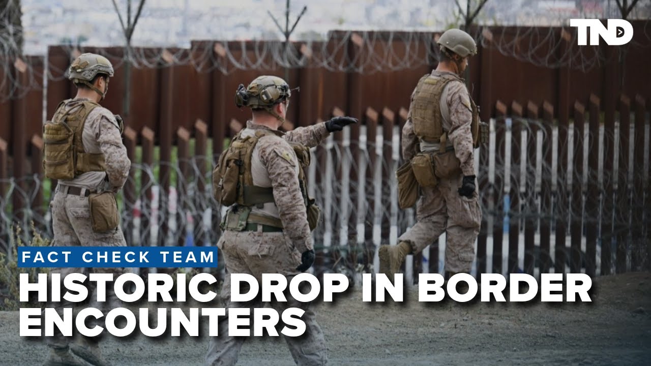 Historic drop in southern border encounters - YouTube