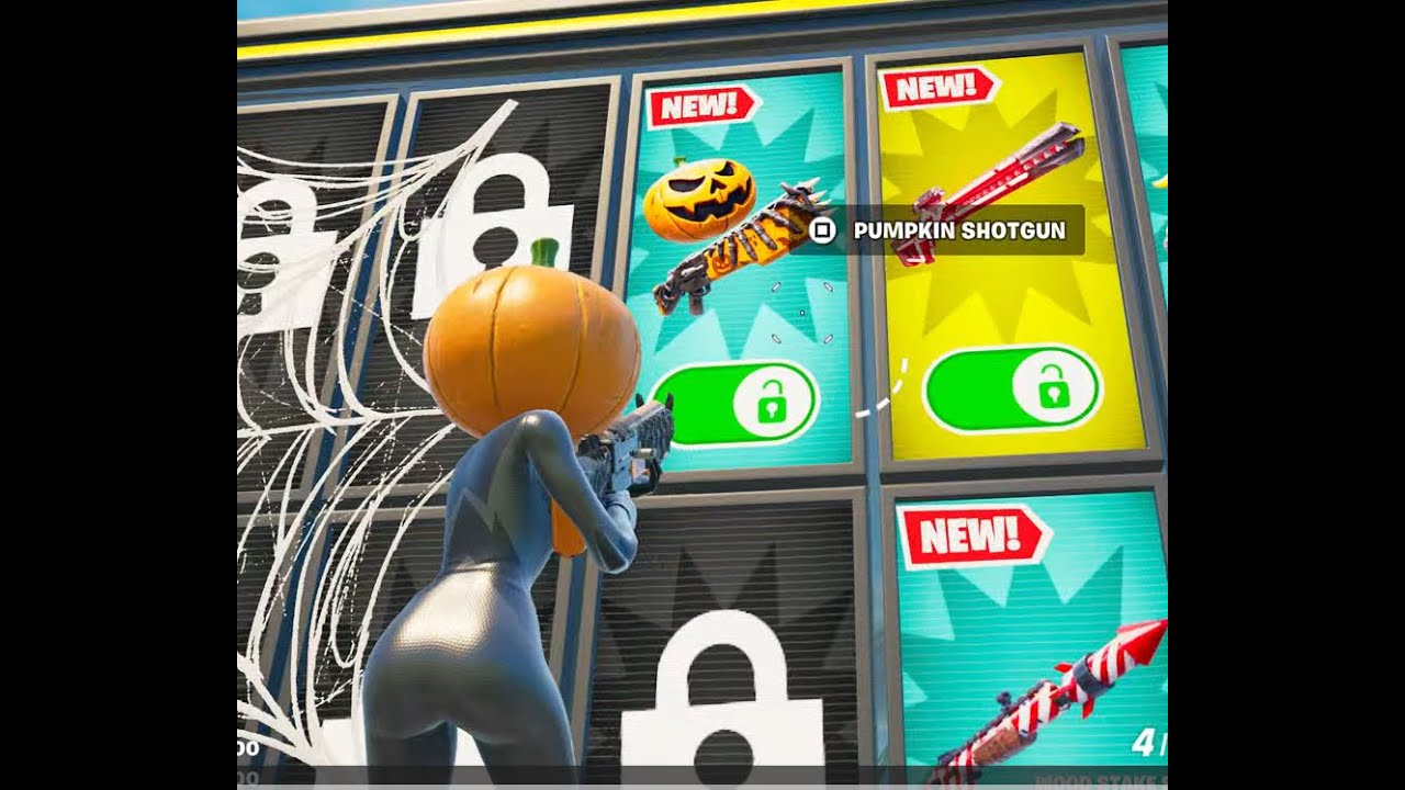 HOW TO UNLOCK THE PUMPKIN SHOTGUN IN 1V1 WITH EVERY GUN! - YouTube