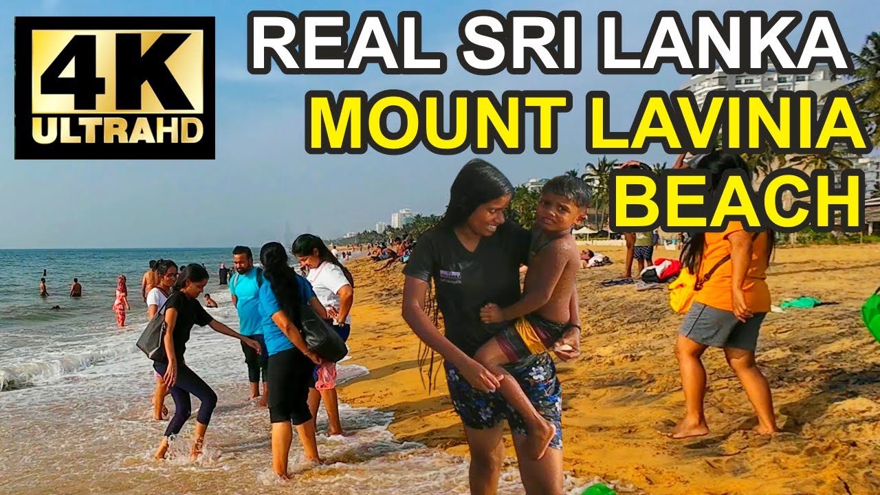 Mount Lavinia Beach - Walking in Sri Lanka - 4K 60FPS HDR, Street Sounds, ASMR, No Talk - YouTube