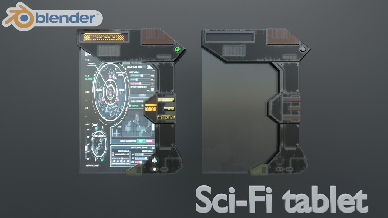 Sci Fi Tablet Modeling In just 8 min | Hard Surface Modeling Tutorial ...