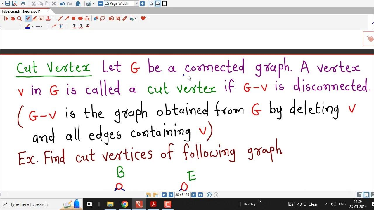 Lec18/Graph Theory/Cut Vertex - YouTube