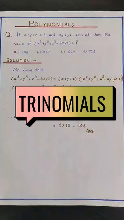 Class 9 maths | POLYNOMIALS - YouTube