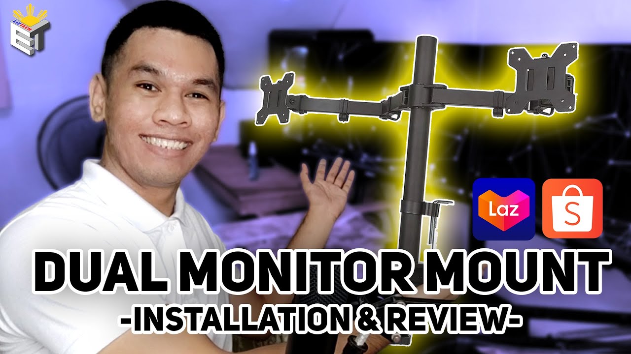 Dual Monitor Mount/Bracket Installation and Review | Shopee Lazada ...