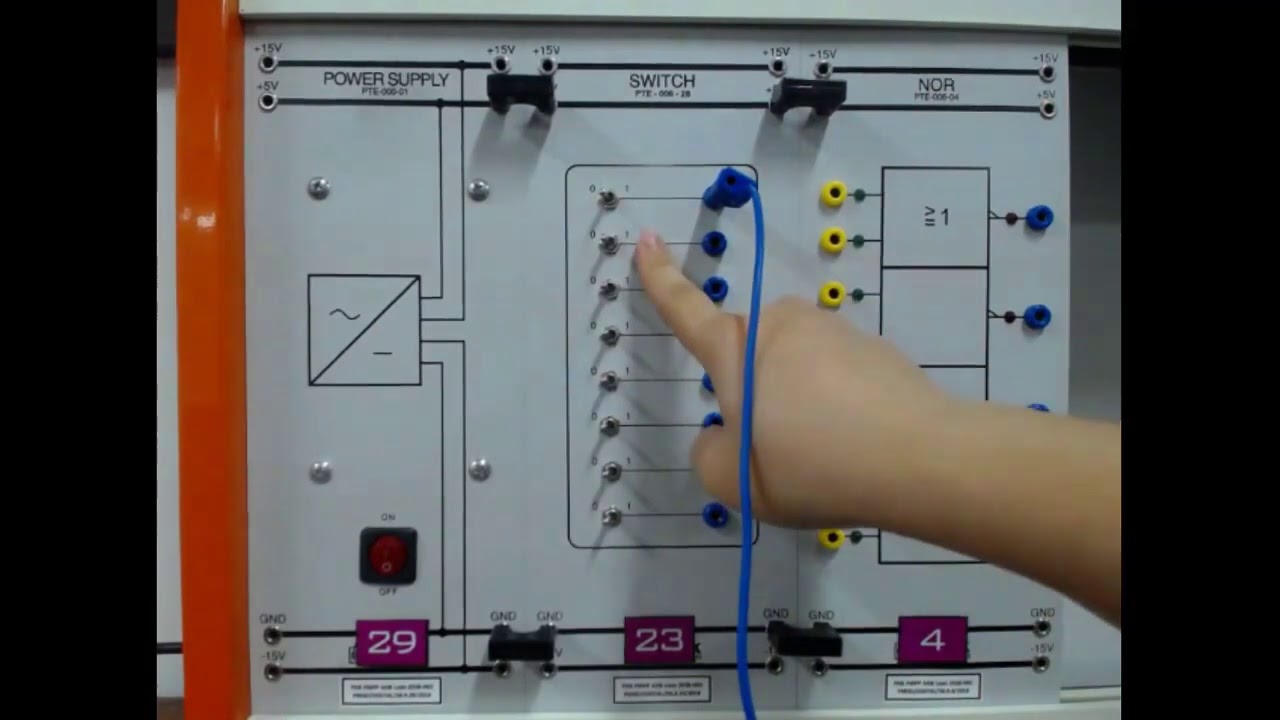 Wiring Komponen Gerbang NOR Menggunakan Digital Trainer Pudak - YouTube