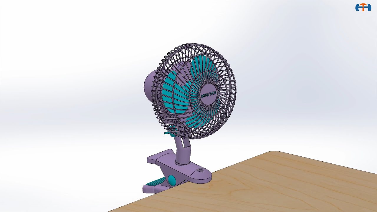 Mini Spindle Fan Animation - Máy Quạt Mini Để Bàn Tiện Dụng - YouTube