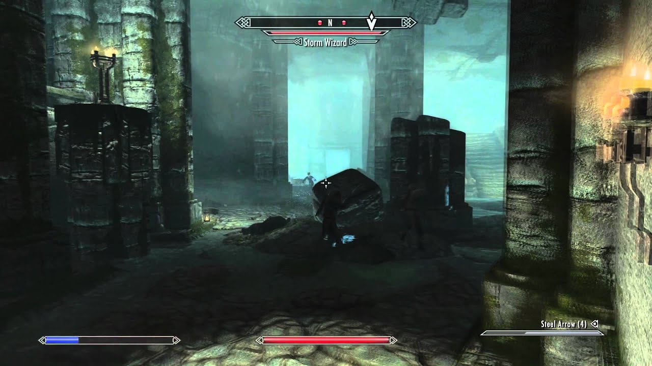 SKYRIM How To Beat Storm Wizard Commentary + Tutorial - YouTube