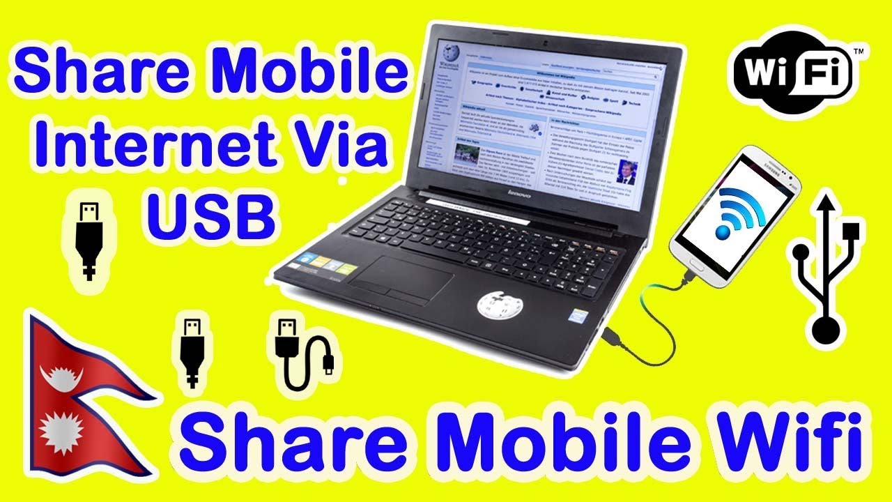How To Share Mobile Wifi / Internet Via USB Without Any Software? USB ...