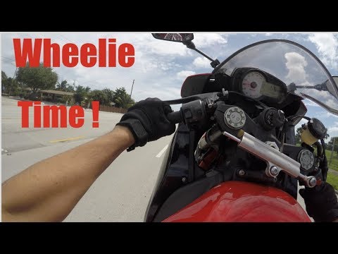 zx6r wheelie practice - YouTube