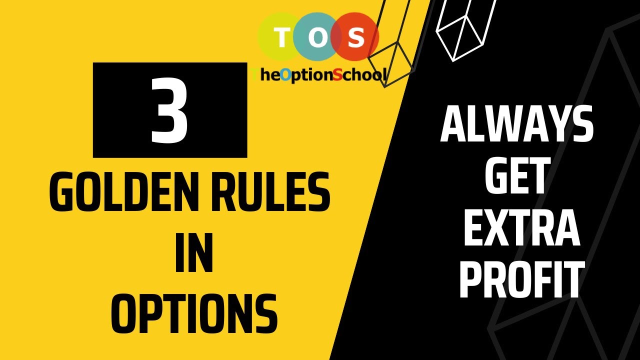 Essential for all Option Trading strategies | 3 golden rules | The ...