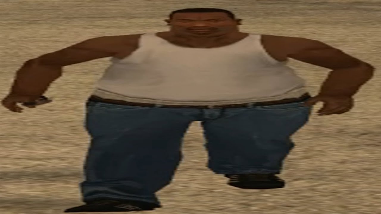 Wide Fat CJ Walking Around Los Santos - YouTube