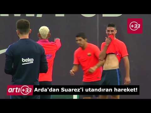 Arda, antremanda Suarez'e bacak arası attı!
