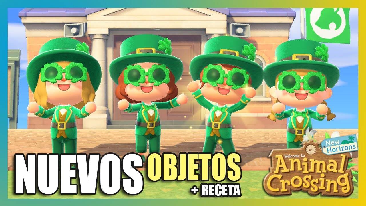 🍀 CONSIGUE los objetos del DÍA DE SAN PATRICIO en ANIMAL CROSSING NEW ...