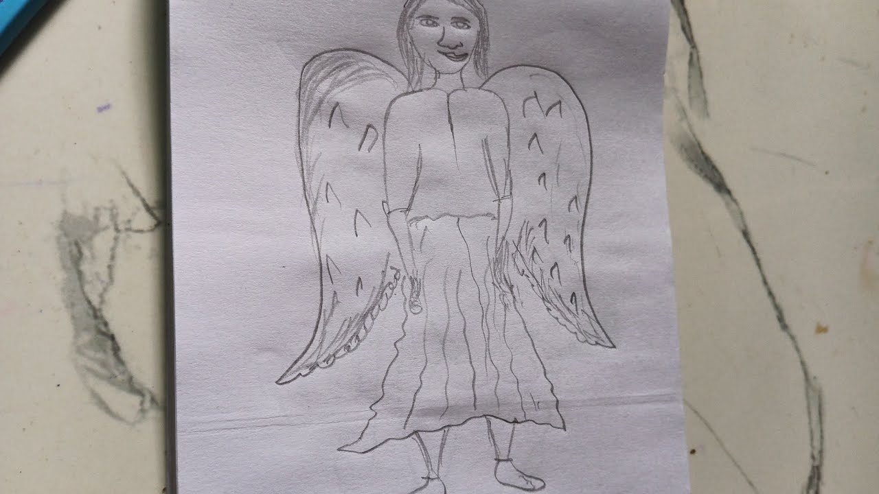 How to draw a pari//papaki pari drawing//easy fairy tale drawing for ...